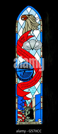 Stained glass window dedicated to the 101st Airborne paratroopers in ...