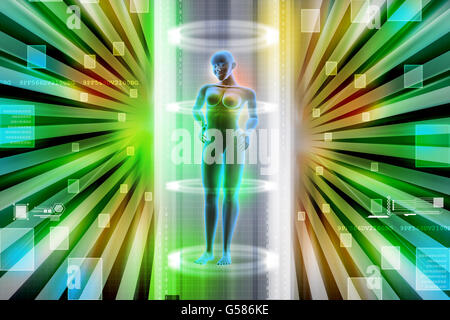 Female human body charging Stock Photo - Alamy