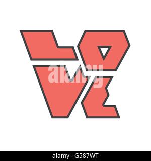 vector red word lettering art text color Stock Vector Image & Art - Alamy