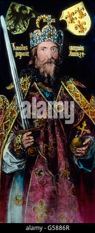The coat of arms of Charlemagne (Karl der Grosse), representing the ...