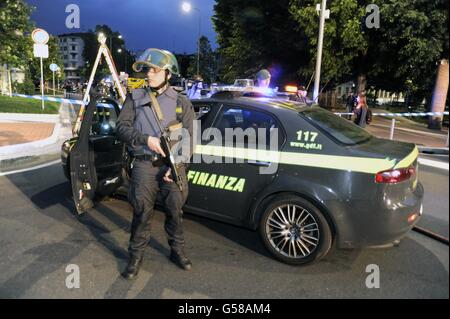 Milan (Italy), joint exercise of the police and security forces in the ...