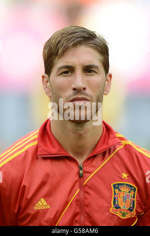 SERGIO RAMOS SPAIN ARENA GDANSK GDANSK POLAND 14 June 2012 Stock Photo ...