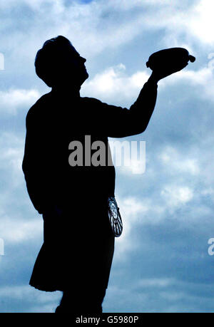 James Macsween holds a haggis to the light at his Scottish traditional ...
