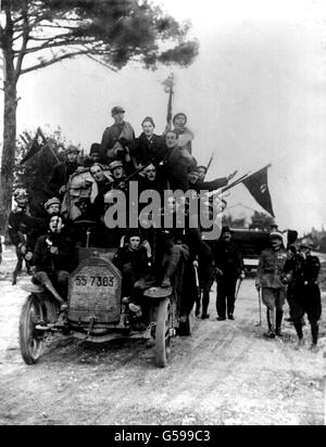 Italian dictator Benito Mussolini taken when he paid his annual visit ...