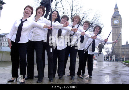Female Labour MP Dancing Troupe Stock Photo - Alamy
