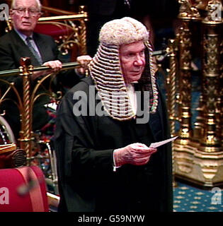 The Lord Chancellor, Lord Irvine speaking in the House of Lords ...