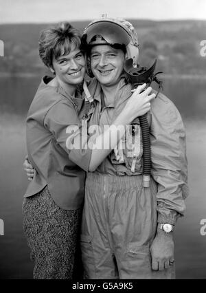Donald Campbell and his wife Tonia Bern on the Bluebird, in Coniston ...