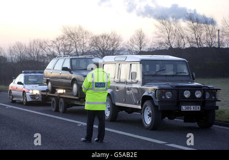 Similar vehicles that caused the M62 Selby rail crash last month during ...