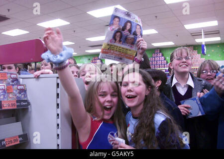 Fans of TV's Popstars group, Hear'Say, before a signing session at a ...