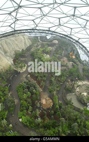 Giant domes of the Eden Project, near St Austell, Cornwall, England, UK ...