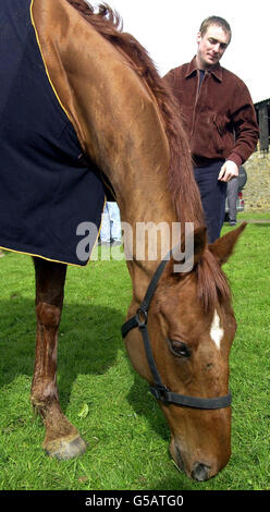 Winning Jockey and assistant trainer Richard Guest (right) and trainer ...