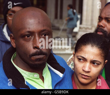 Two members of the family of Christopher Alder, who died in police ...