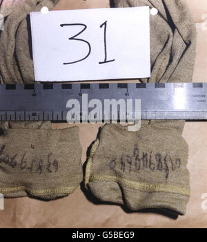 Kent Police issued picture of a telephone number written on a label ...