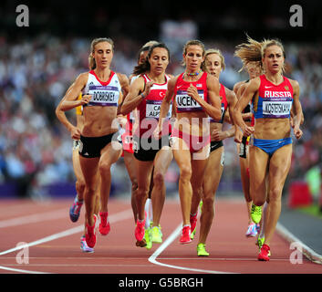 Great Britain's Lisa Dobriskey (left) and Hannah England after the ...