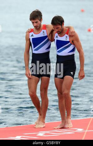 Great Britain's Mark Hunter (right) and Zac Purchase in action in their ...