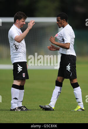 Fulham DFC's Sam Arnold (l) and Shyloh Morally Stock Photo - Alamy
