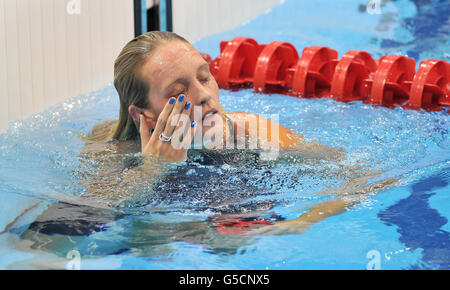 Great Britain's Fran Halsall after the Women's 100m Freestyle heat ...