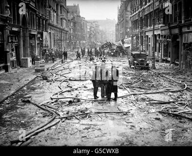 Blitz in London -- aftermath of bombing, City Road and Old Street. Date ...