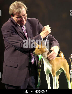 Jethard Cidevant, the Basenji known as Sid, with owner Paul Singleton ...