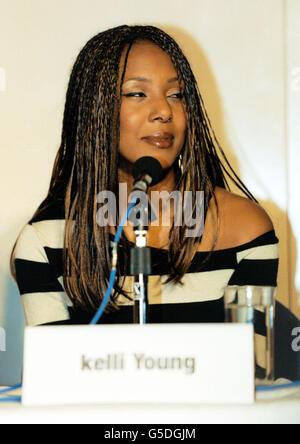 Singer Kelli Young from Liberty X at the launch of the new game Twister ...