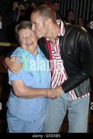 Big Brother contestant Josh Rafter with TV presenter Claudia Winkleman ...