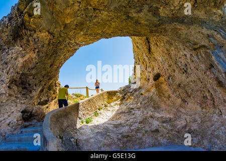 The Devil Window, Ventano del Diablo, is a natural formation that forms ...