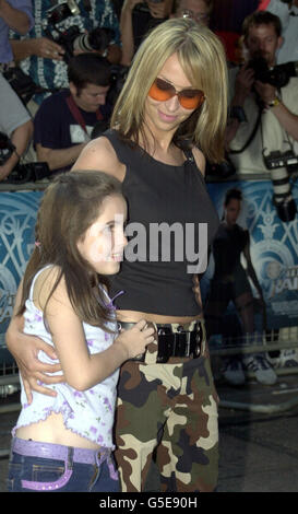 Singer Natalie Appleton with her daughter Rachel arrive for world ...