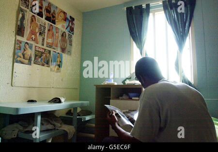 An inmate in the Induction Unit at HMP Feltham B, Middlesex, Young ...