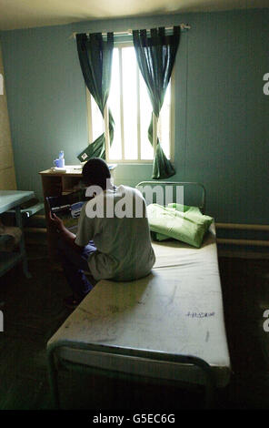 An inmate in the Induction Unit at HMP Feltham B, Middlesex, Young ...