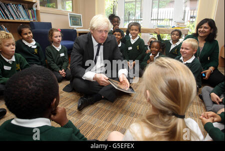 Boris Johnson opens the South Ruislip Library, in London Stock Photo ...