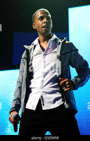 Marvin Humes of JLS performs at the Itunes Festival at the Roundhouse ...
