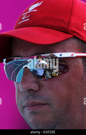Great Britain's Alex Jewitt during the Men's doubles round of 16 at ...