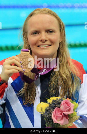 Great Britain's Susannah Rodgers with her Bronze medal during the medal ...