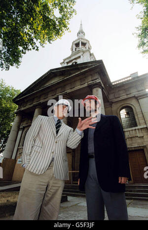 SIR NEIL COSSONS (LEFT), CHAIRMAN OF ENGLISH HERITAGE WITH THE ARTS ...