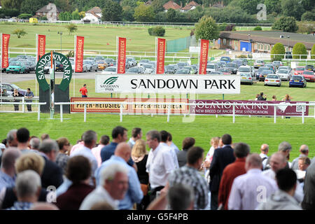 Horse Racing - Family Day - Sandown Park. Racegoers soak up the ...
