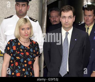 Alan Farthing, fiance of Jill Dando outside the Old Bailey in London ...