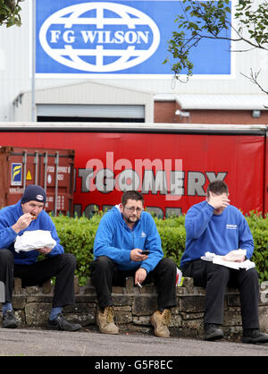 The Caterpillar factory at Larne in Co Antrim, Northern Ireland, where ...