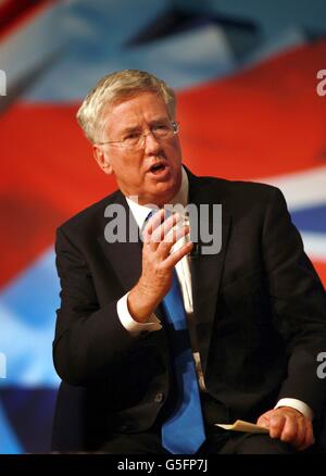 Michael Fallon, Minister for Business and Enterprise, on stage during ...