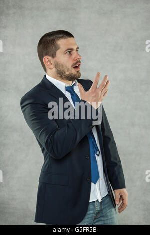 sad worried scared afraid man pull hair out emotion Stock Photo - Alamy