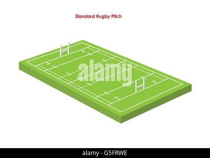 Diagram of a Standard rugby Field Stock Photo - Alamy