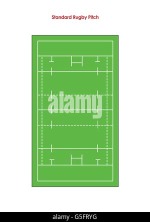 Diagram of a Standard rugby Field Stock Photo - Alamy