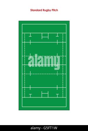 Diagram of a Standard rugby Field Stock Photo: 106683495 - Alamy