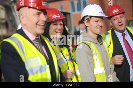 (left to right) shadow housing secretary Sir James Cleverly, leader of ...