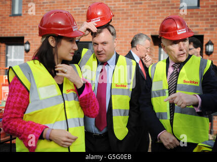(left to right) shadow housing secretary Sir James Cleverly, leader of ...