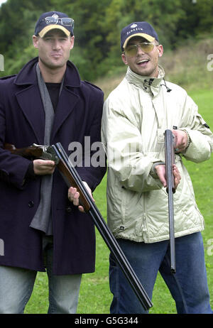 Clay pigeon shooting at the Royal Berkshire Shooting School. Photo date ...