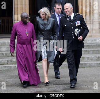 North Yorkshire Police Chief Constable Tim Forber speaking outside ...