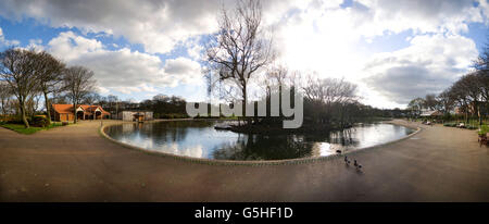 South Marine Park boating lake, South Shields Stock Photo - Alamy