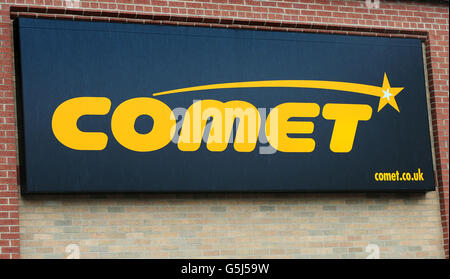 General view of Comet store in Burton On Trent, Staffordshire, as the ...