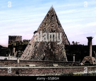 Italien, Rom, Via Ostiensis, Cestius-Pyramide (Pyramide des Caius ...