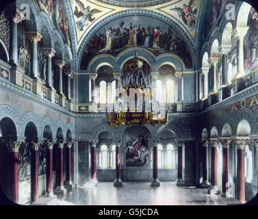 Throne room, Neuschwanstein King Ludwig II castle, Upper Bavaria ...